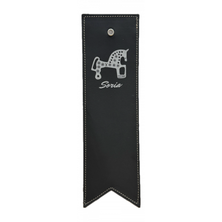 Marcapáginas de Piel Color Negro